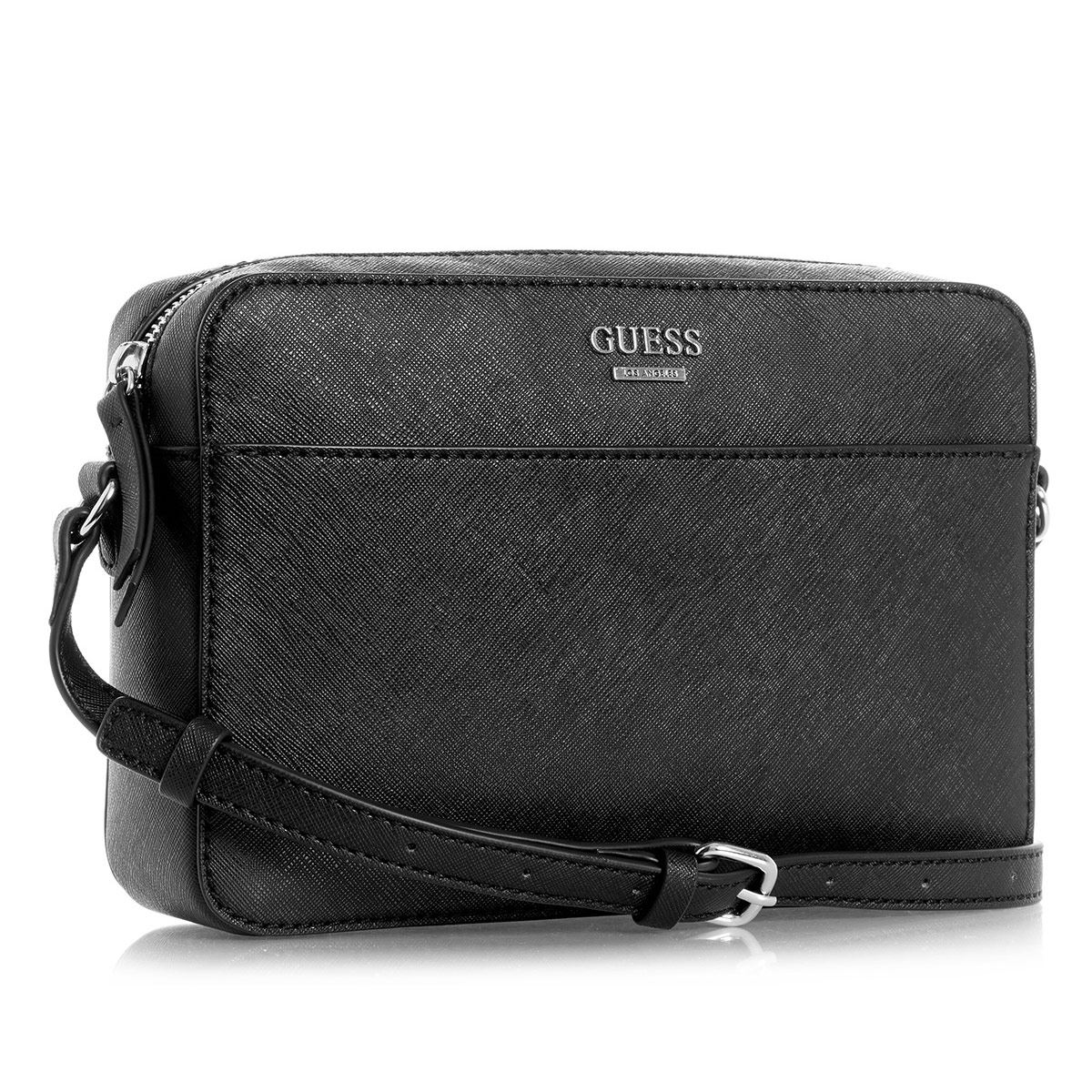 Bolsa Guess factory estilo crossbody color negro modelo sf806179