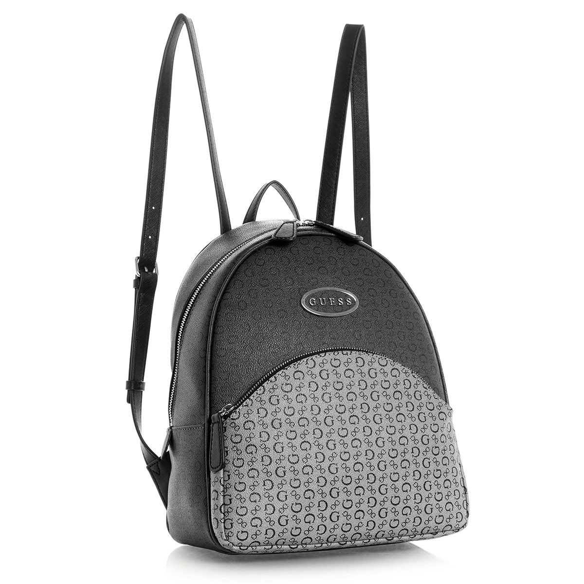 Mochila Guess factory estilo backpack color negro multi modelo sv851730