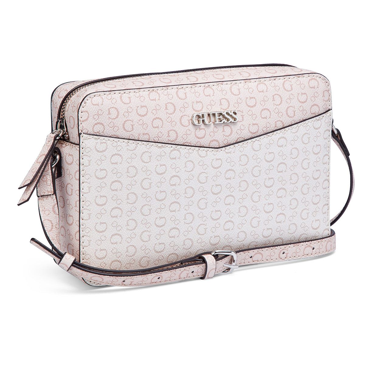 Bolsa guess factory estilo crossbody en color rosa multi modelo ...
