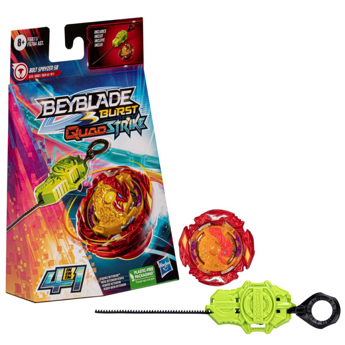 Kit Beyblade Burst QuadStrike 4 en 1 de Hasbro