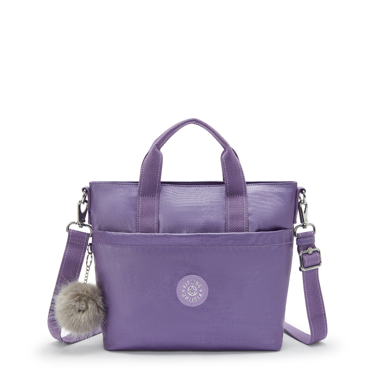 Bolso Totes Kipling Lila Metálico para Mujer