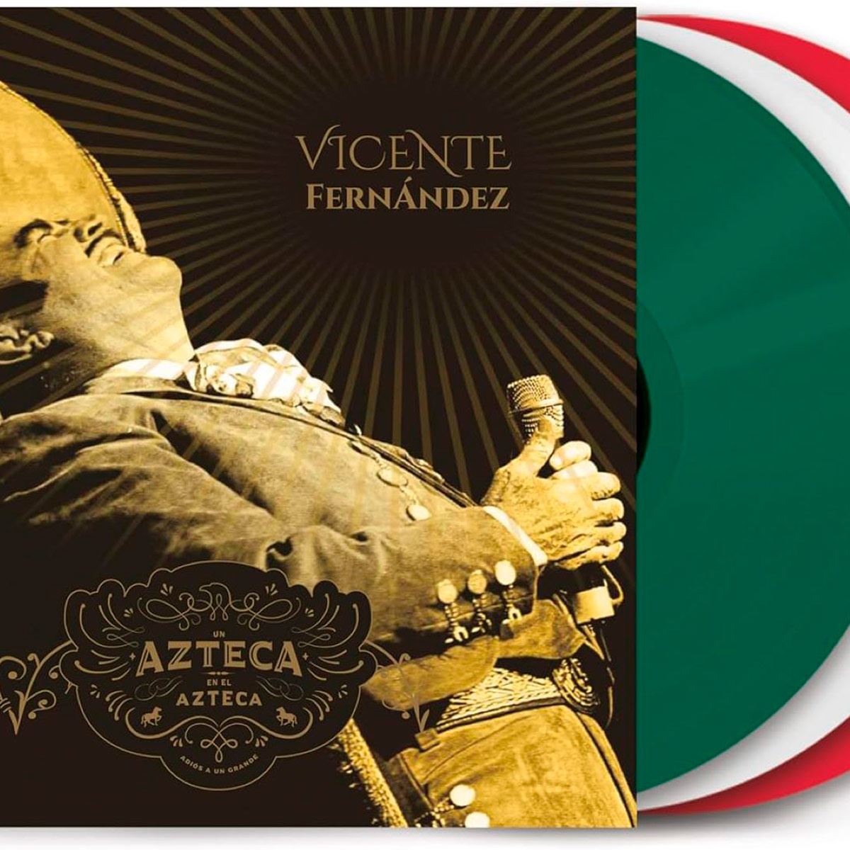 LP3 + DVD Vicente Fernández - Un Azteca En El Azteca (LPS color Verde ...