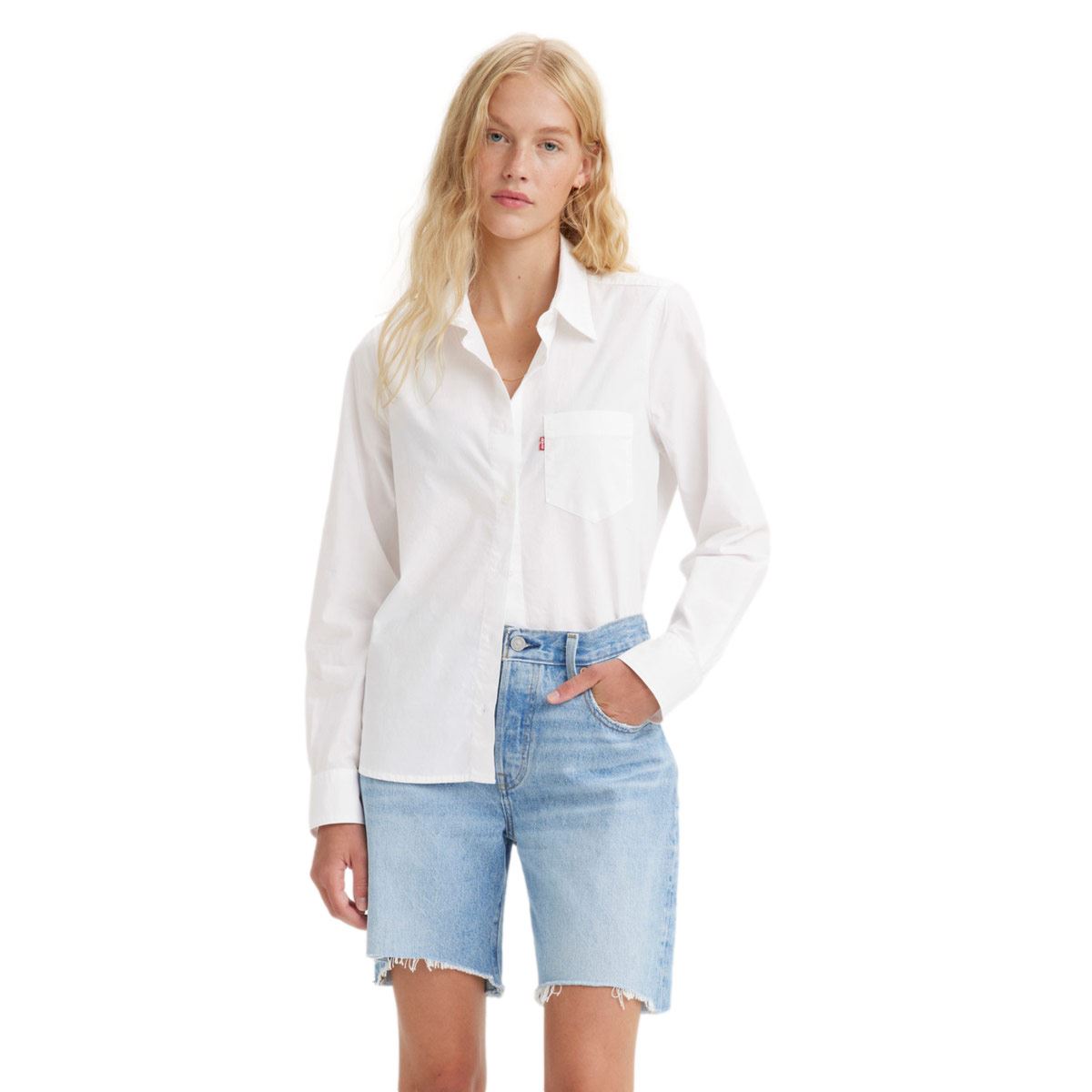 Blusa Levi's® Talla XCH Blanca Tipo Camisera