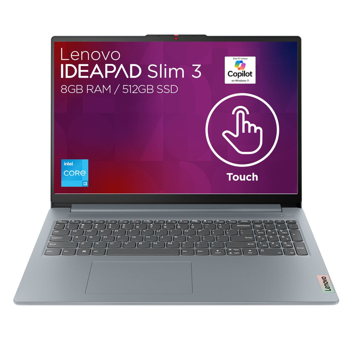 Laptop Lenovo IdeaPad Slim 3 15IRU8 CI3 13TH 8GB 512SSD + Mochila