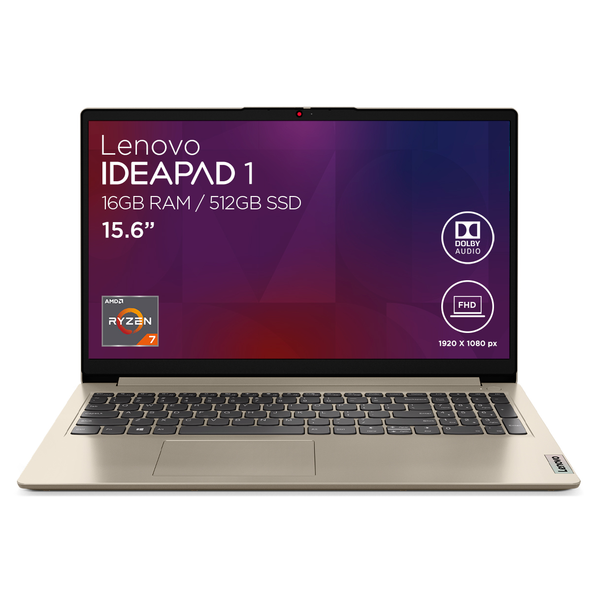 Laptop Lenovo IdeaPad 1 de 15.6 Pulgadas FHD AMD Ryzen 7 5700U / 16GB RAM / 512GB SSD Windows 11