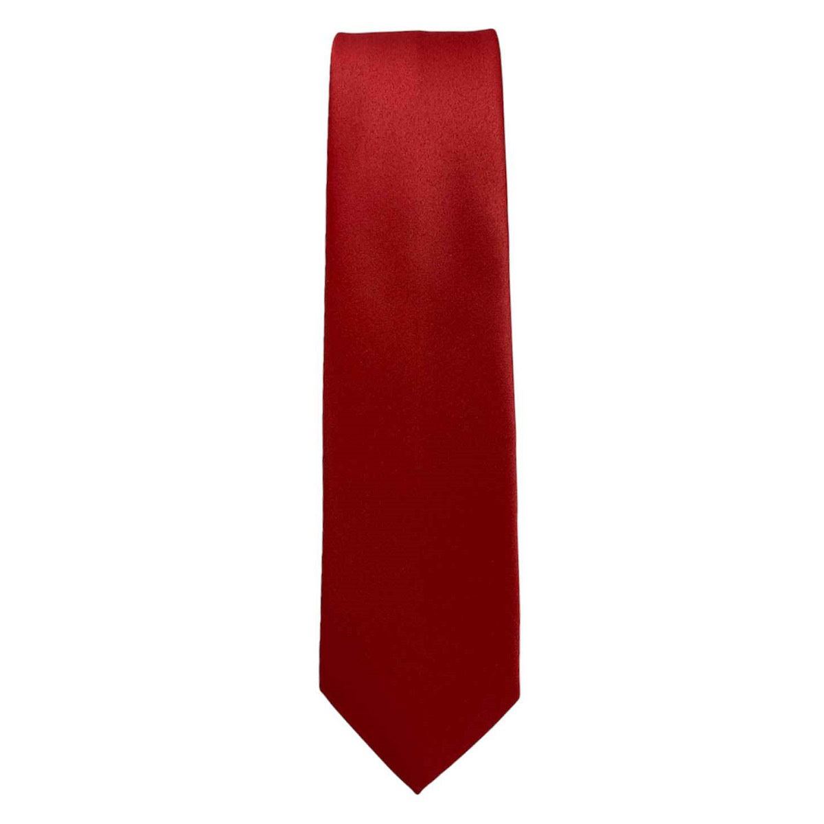 Corbata Satín Carlo Corinto Color Rojo para Hombre