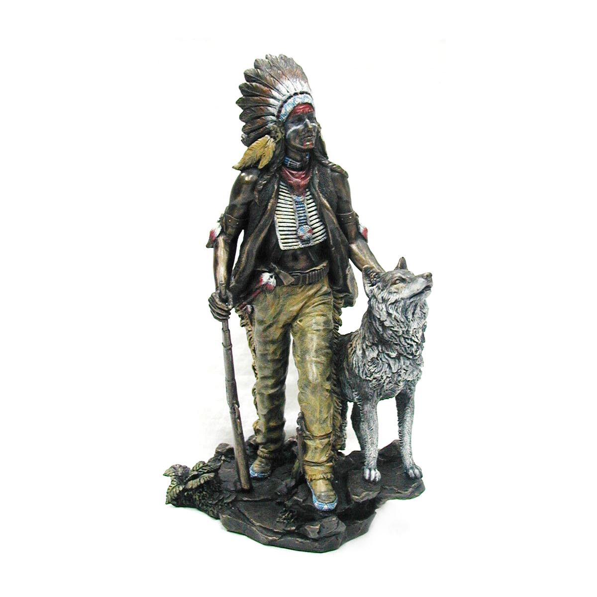 Indio con un lobo