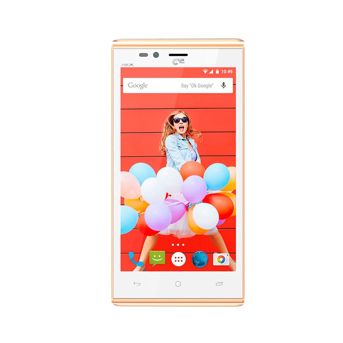 Celular NYX Mobile REX Color Dorado R9 (Telcel)