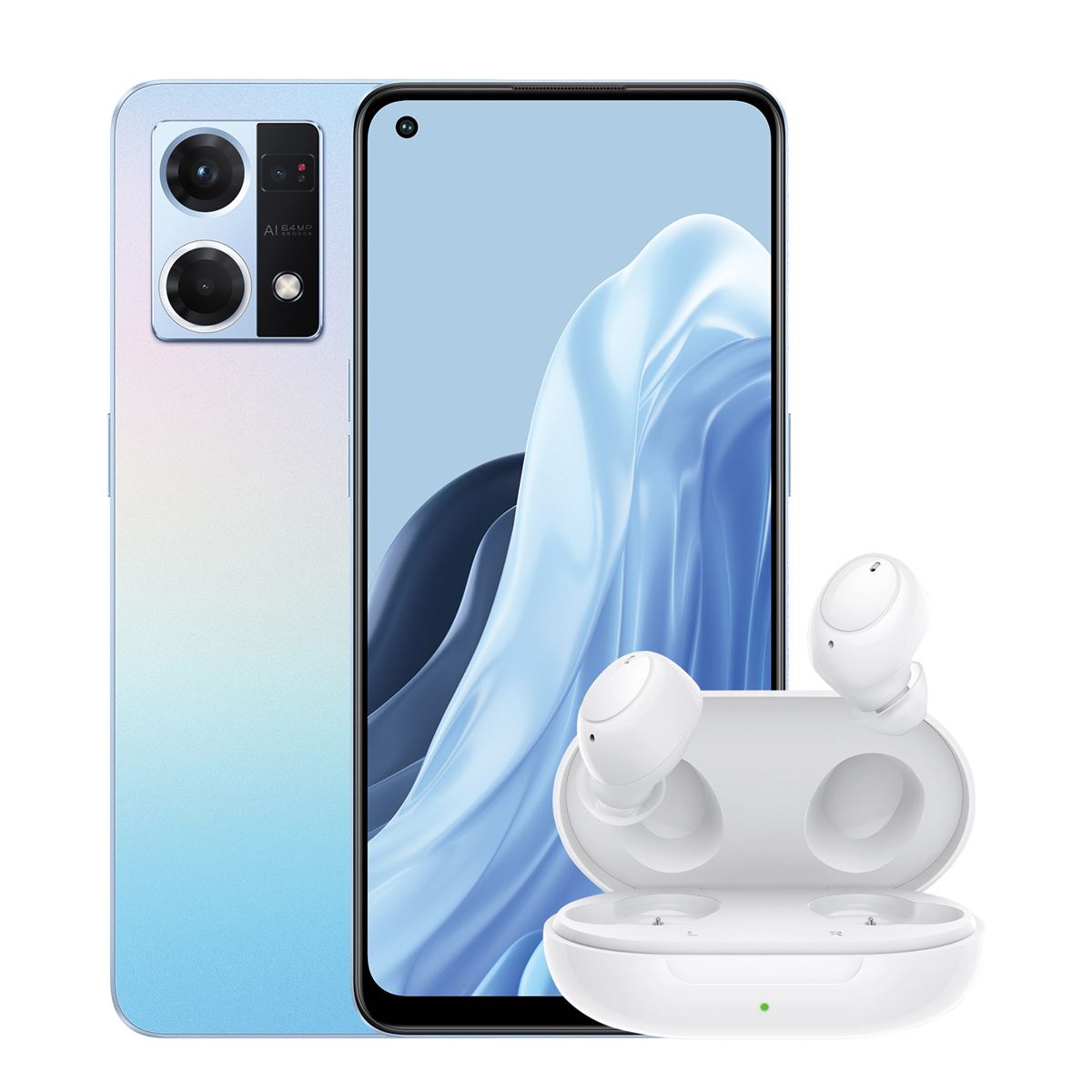 OPPO Reno7 128GB Azul Telcel R6 + Enco Buds