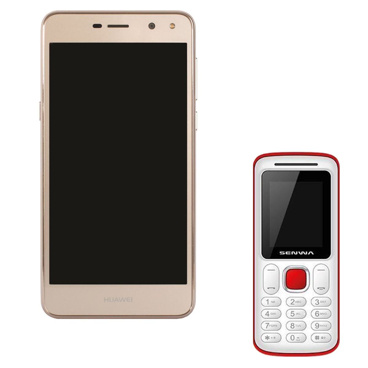Celular Huawei Y5PRO Color Dorado R9 (Telcel)+ Celular Senwa S301 R9
