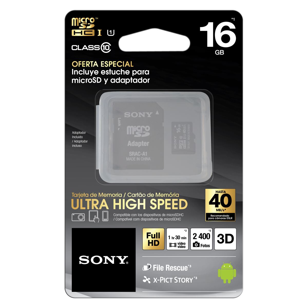 Tarjeta Sony Micro Sd Class10 16gb