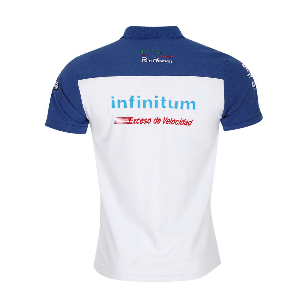 Playera Polo para caballero Pole Position talla mediana color blanco