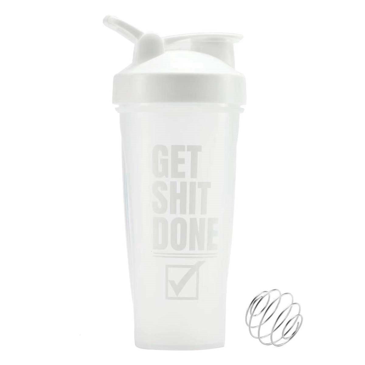 Home Nature termo con agitador shaker 600ml blanco