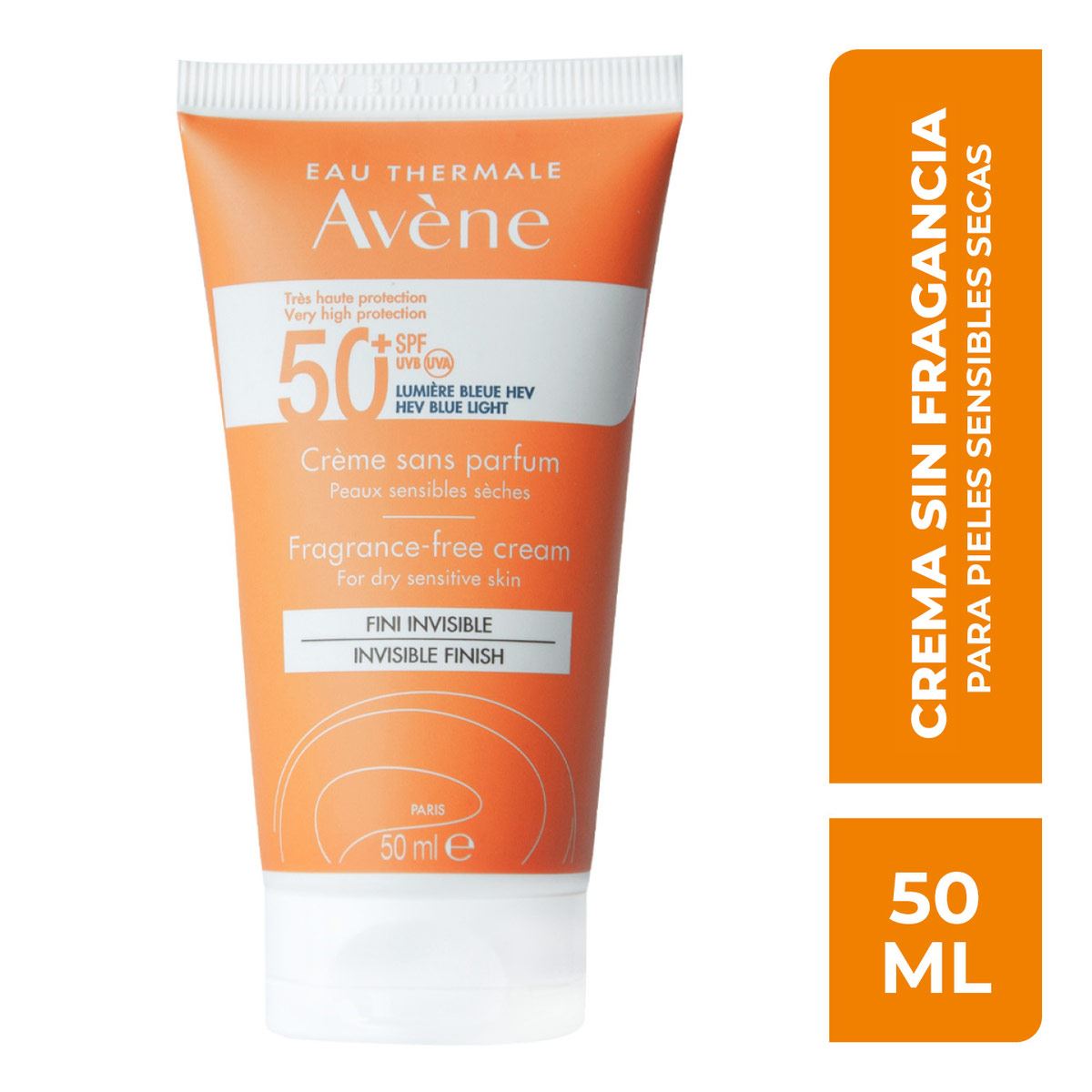 Avène Crema con Protector Solar FPS50+ sin perfume 50ml