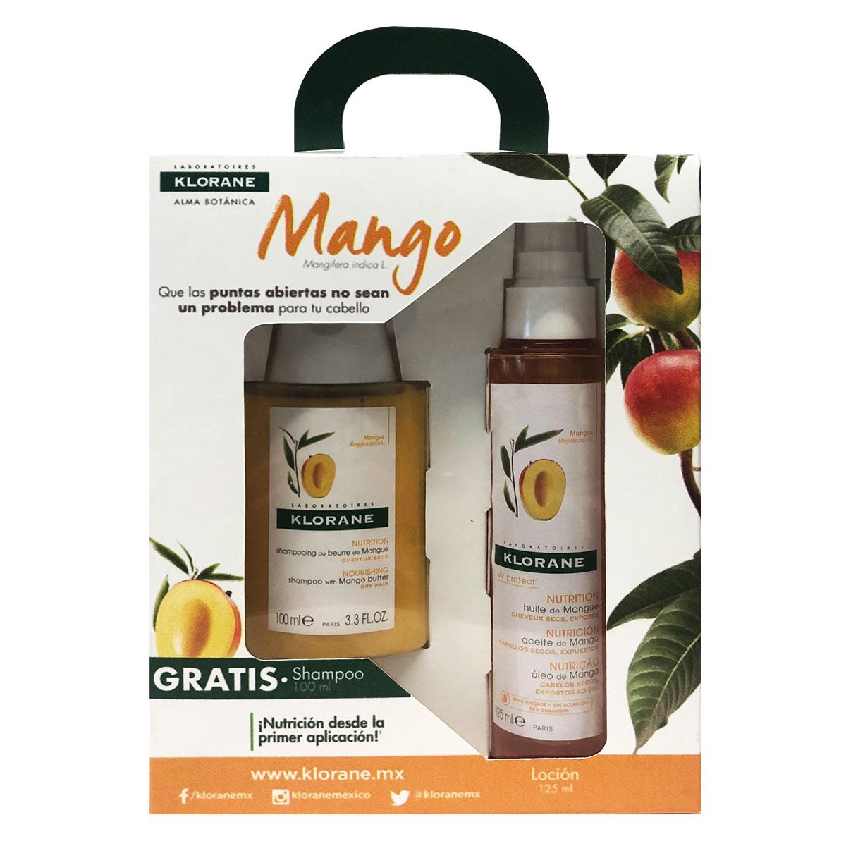 Kit Aceite de Mango 125ml + Shampoo Mango Klorane 100ml 19