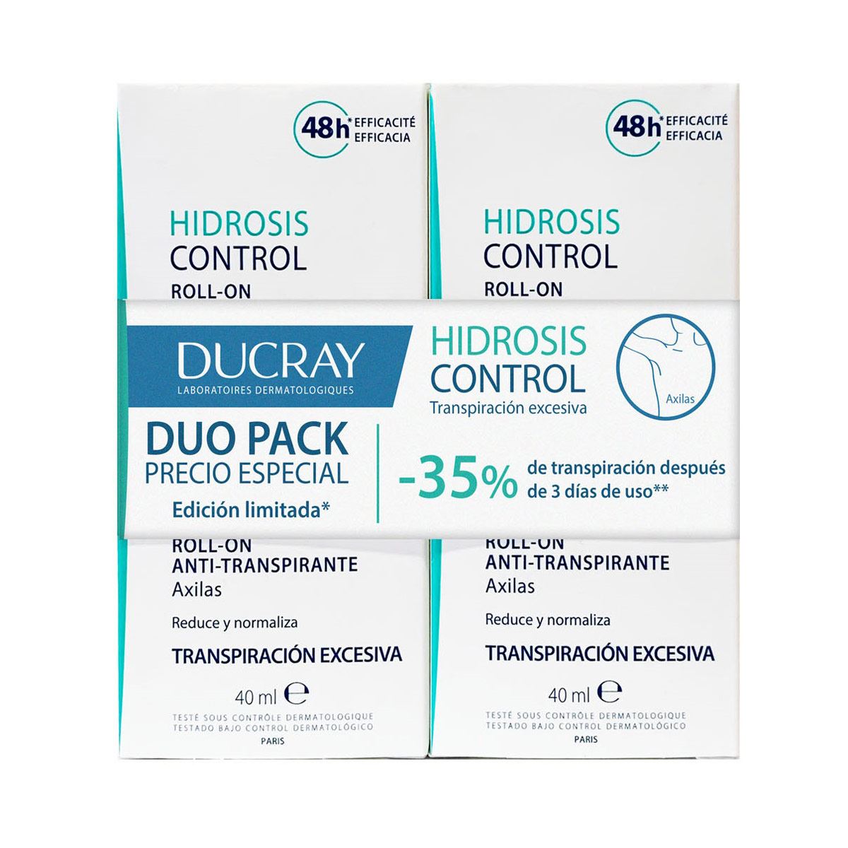 Kit Duo Hidrosis Control Roll On Ducray