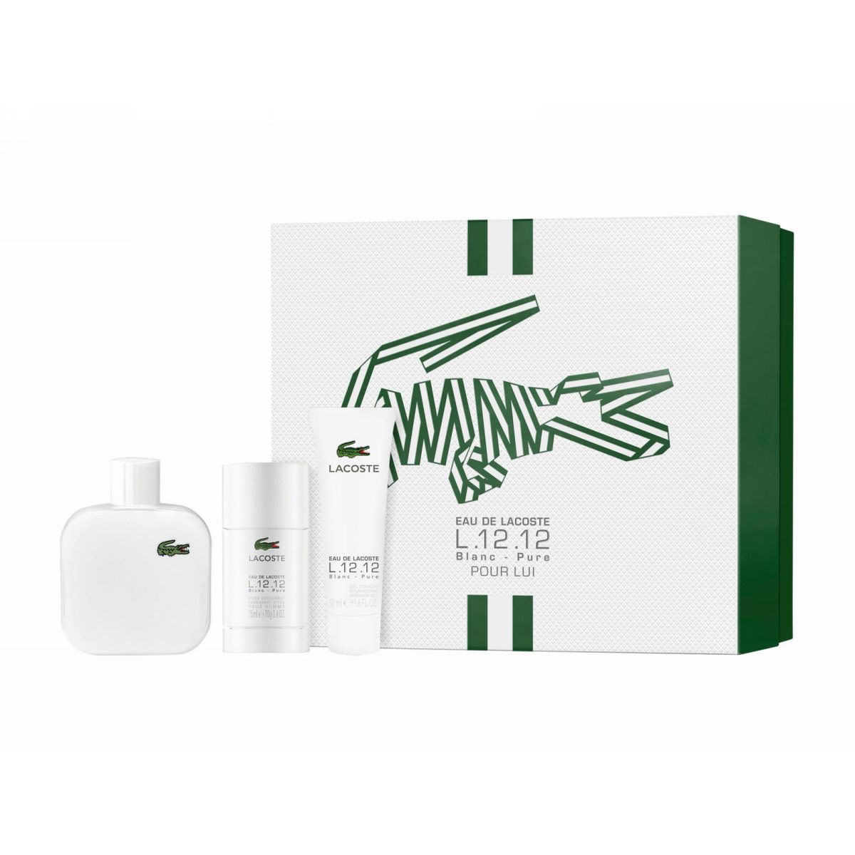 Set Caballero Lacoste L.12.12 Blanc 100ml Eau De Toilette