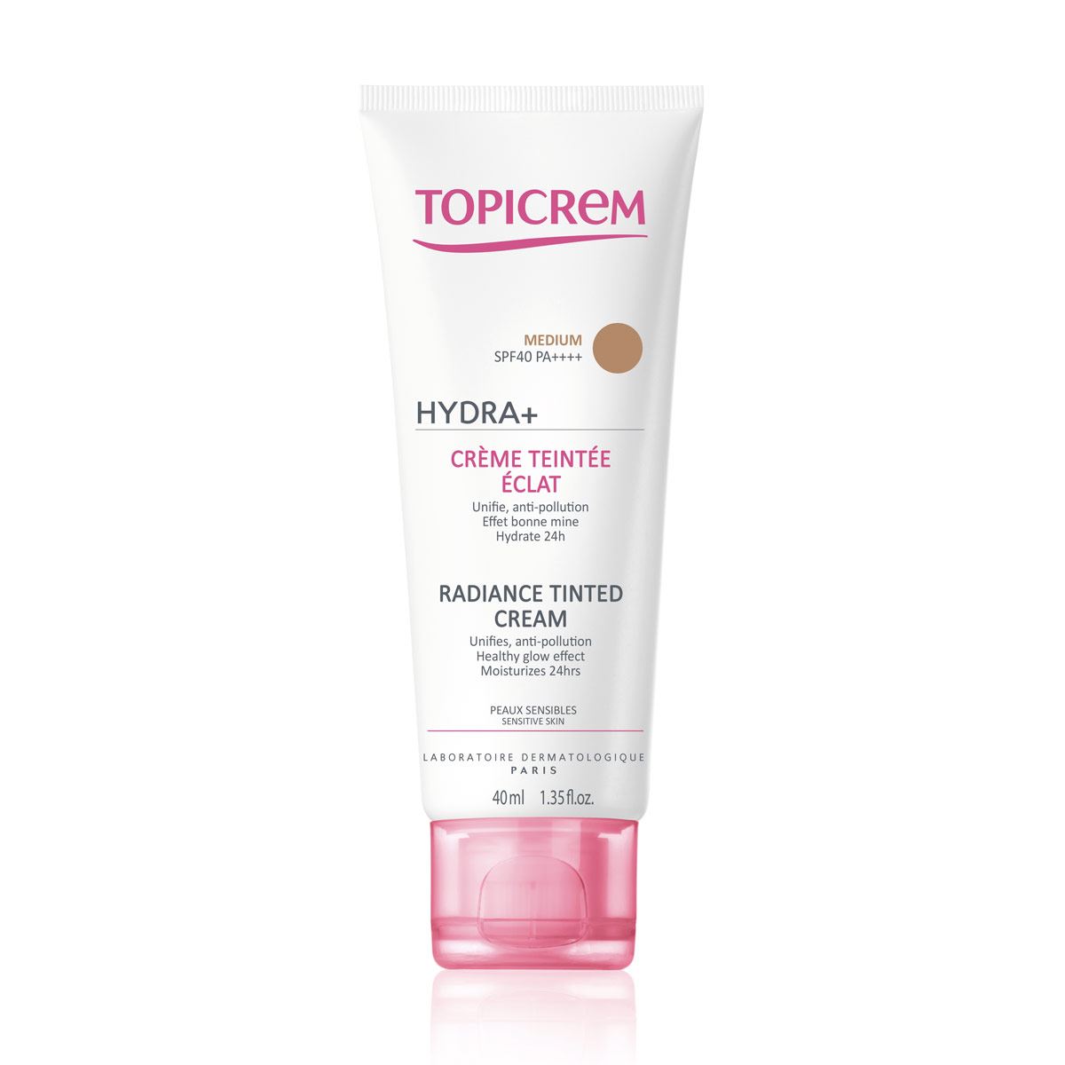 Topicrem Hydra+ Crema Con Color Iluminadora Media 40 ml
