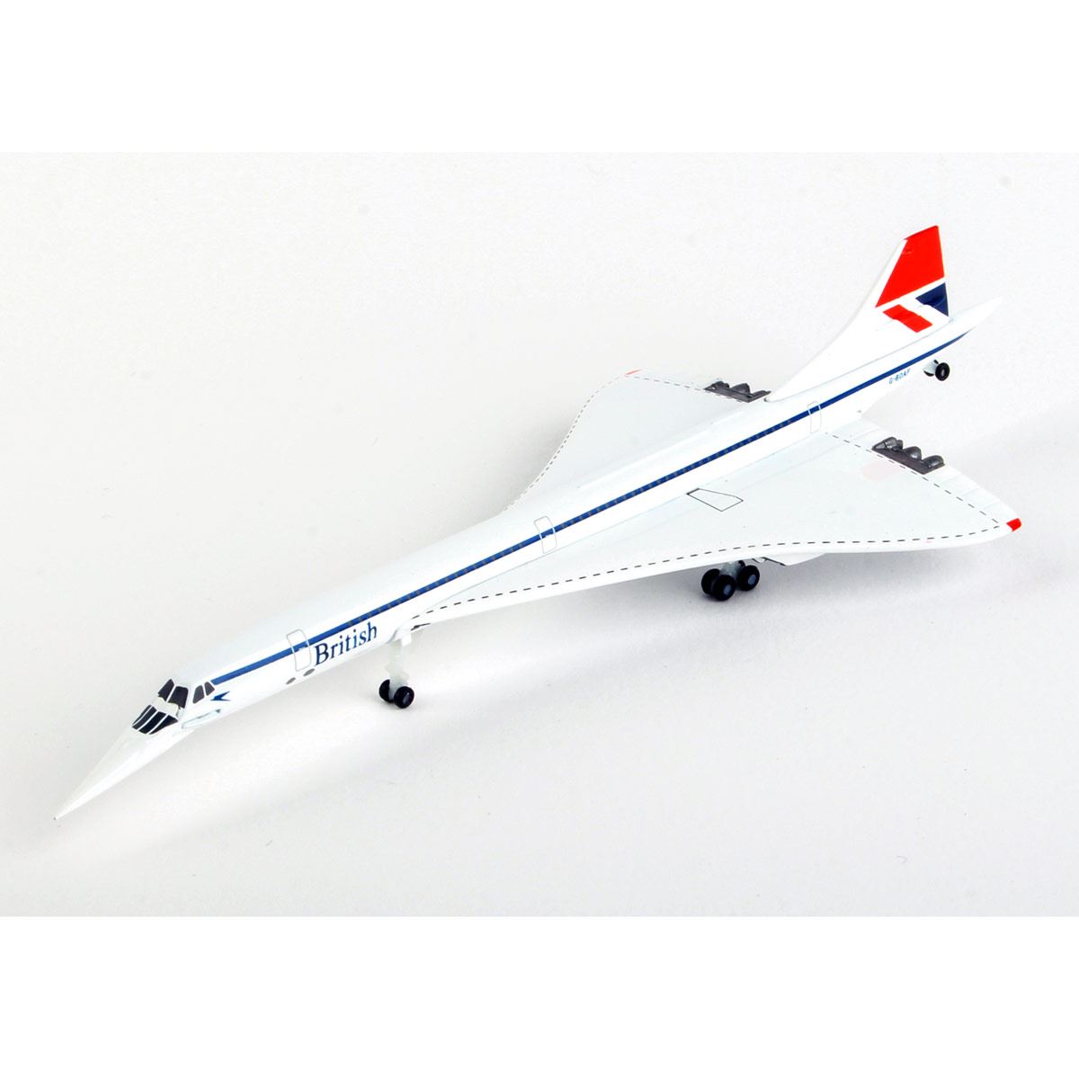 AVION COLECCIONABLE HERPA BRITISH AIRWAYS CONCORDE 1/500 NEGUS