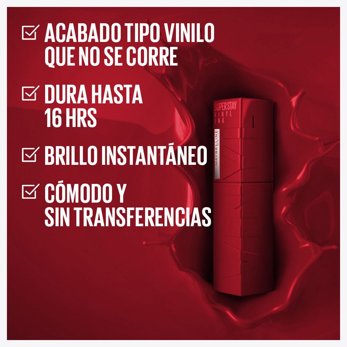 Labial Líquido Brillante, Maybelline Superstay Vinyl Ink Lippy 10