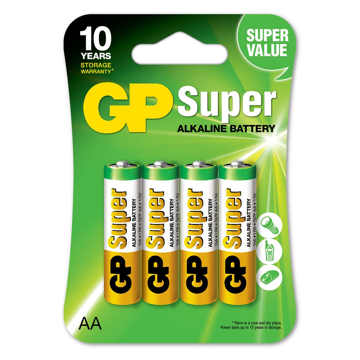 Pila GP Batteries AA (4 pilas)