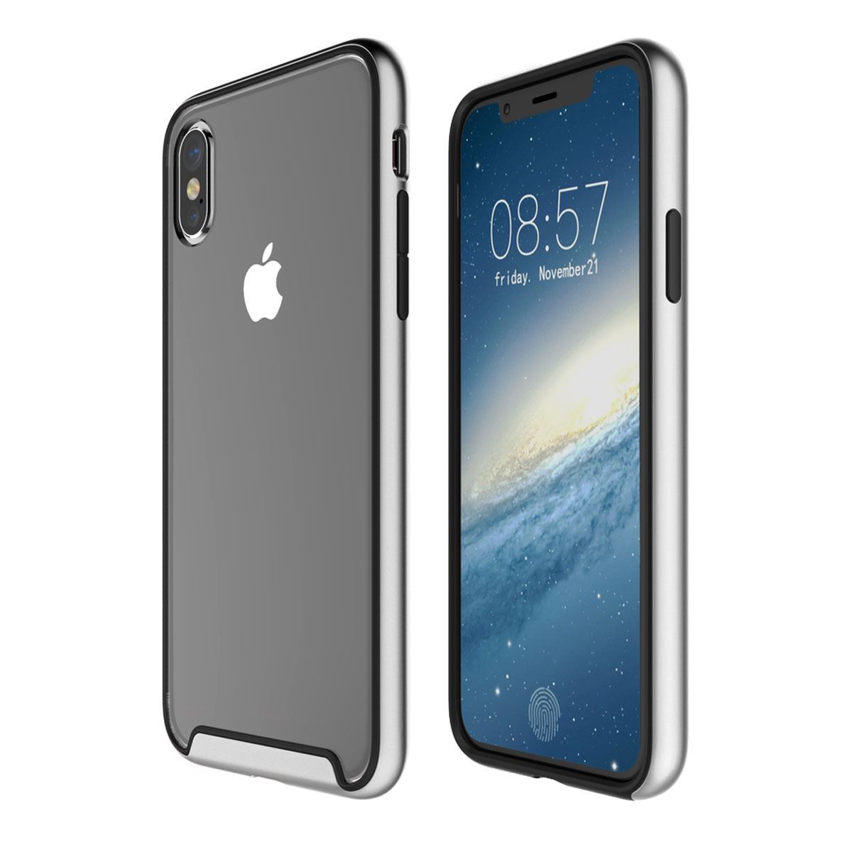 Case iPhone-X Contour Plata