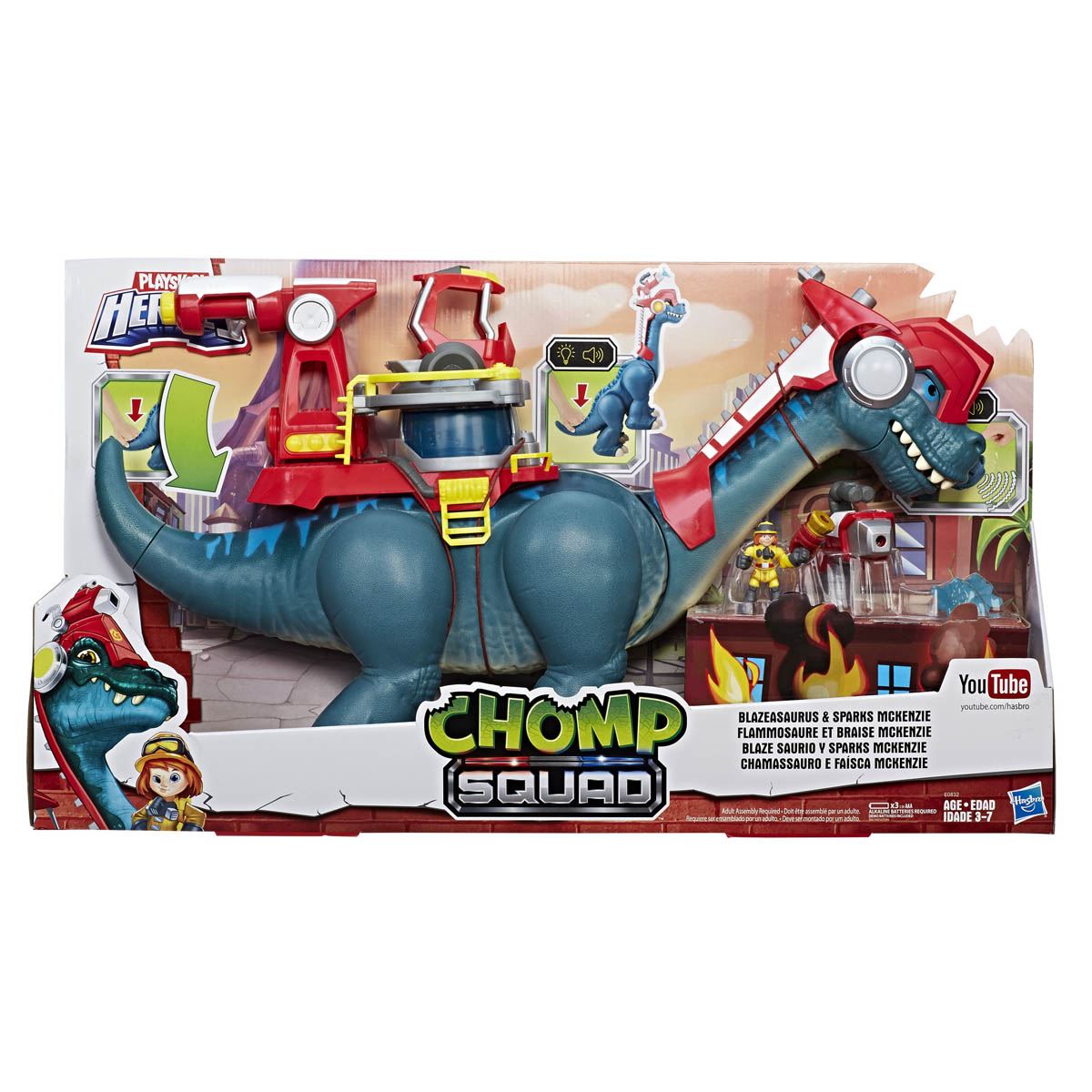 Blazeasaurus y Sparks Mckenzie Chomp Squad Playskool