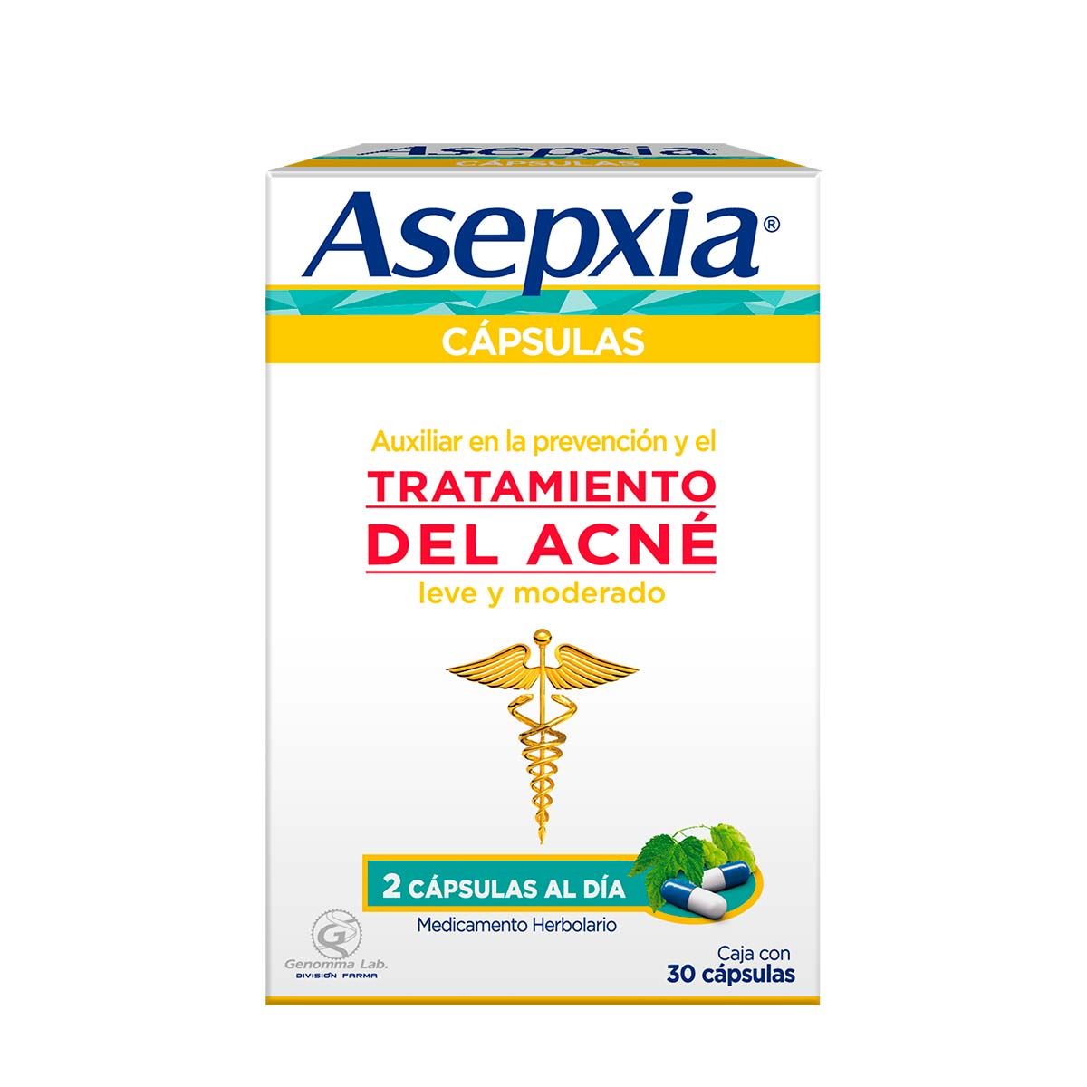 Asepxia Cápsulas Caja con 30 Cápsulas
