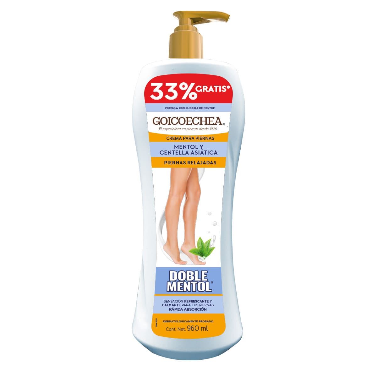 Crema Doble Mentol 960ml Goicoechea