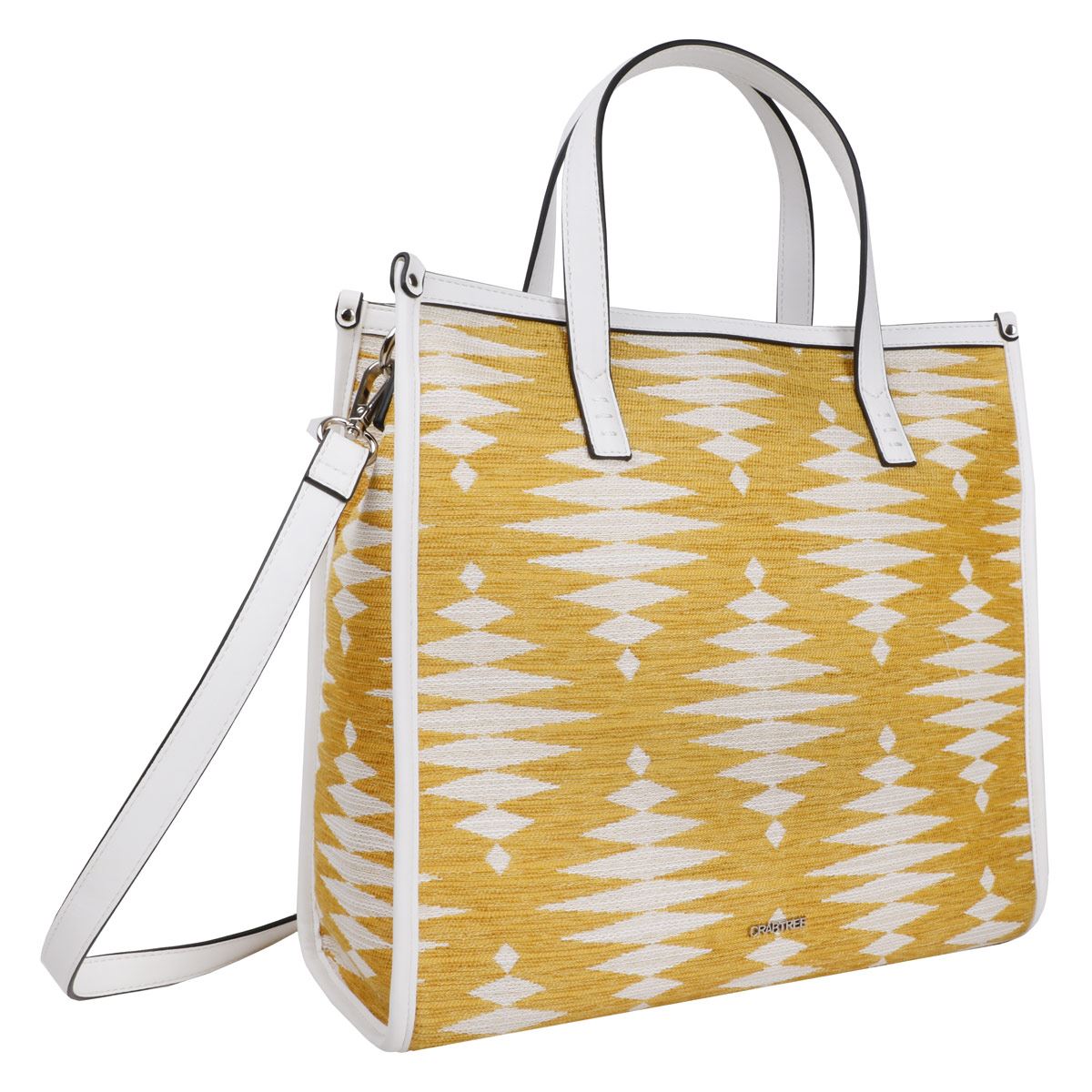 Bolsa Tote e2 822 amarillo blanco