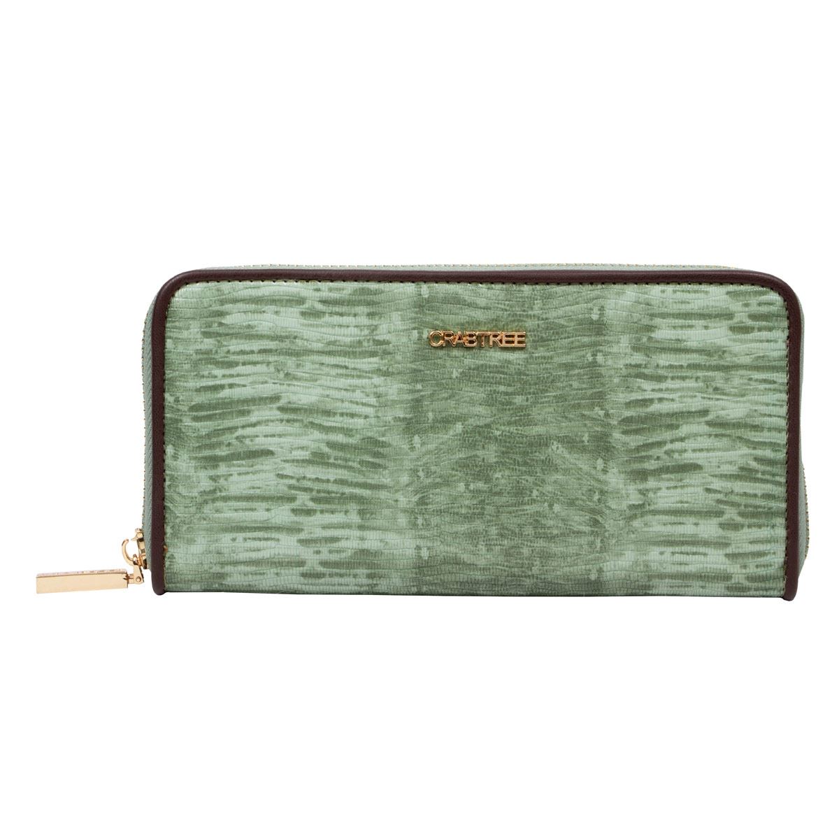 Cartera Crabtree color verde-café modelo E3 364
