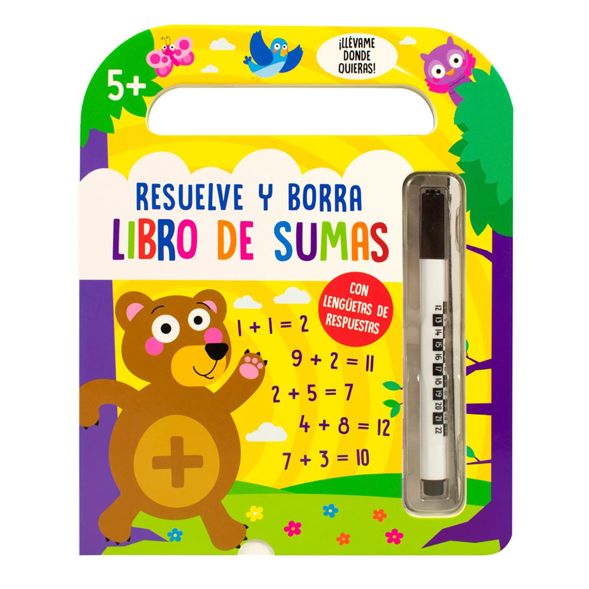 Resuelve y borra, libro de sumas