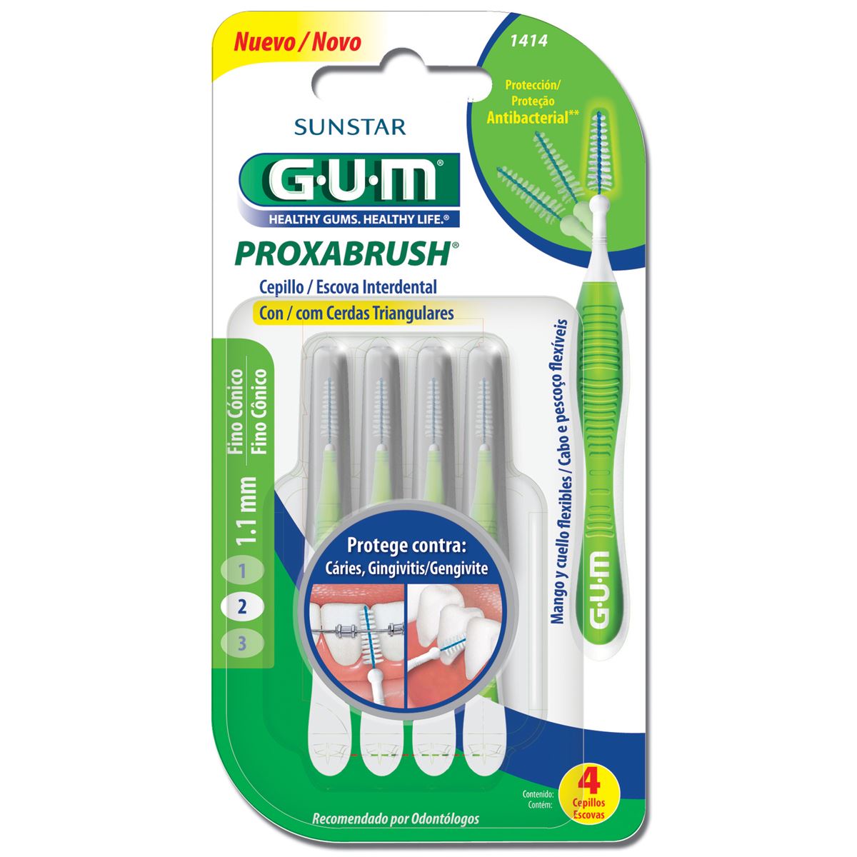 Proxabrush Fino Cónico 1.1mm X4 (Verde)