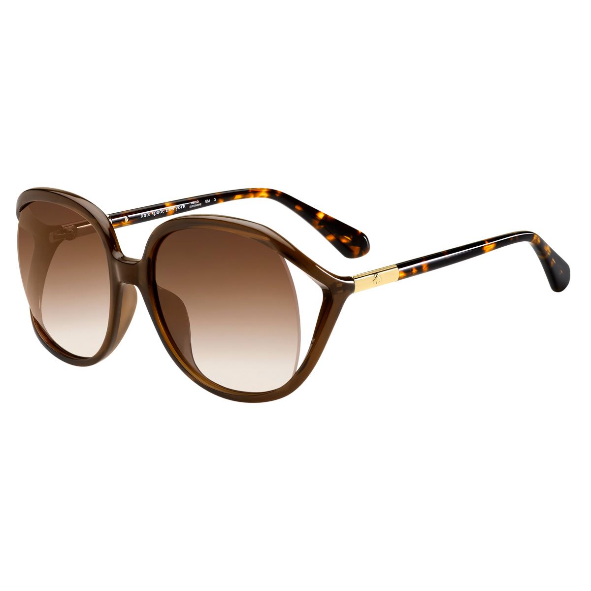 Lente solar Kate Spade Mackena 09q café cuadrado