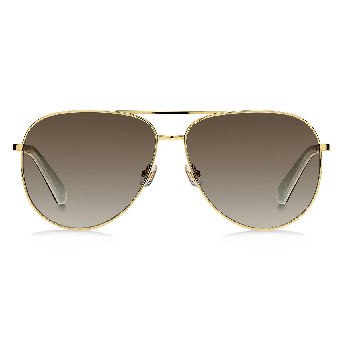 Lente solar Kate Spade color oro en acero inoxidable modelo ISLA-086de ...
