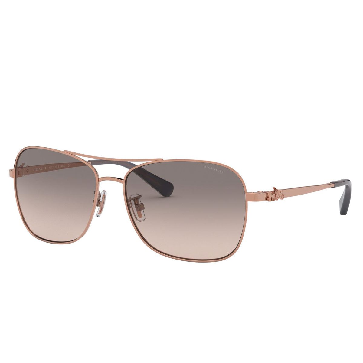 Lente de sol Coach en oro rosa