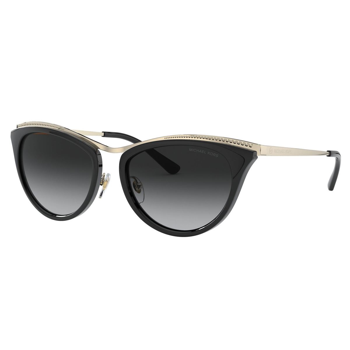 Lentes Solares Michael Kors Azur Gris Degradado Armazón En Metal Oro