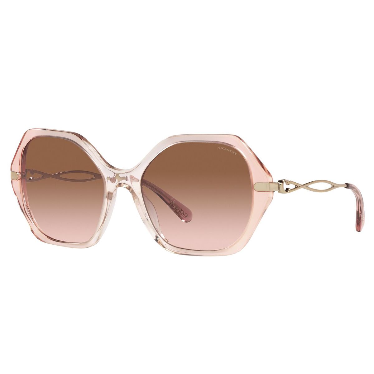 Lente Solar Coach C3445 Marrón en Acetato Dorado