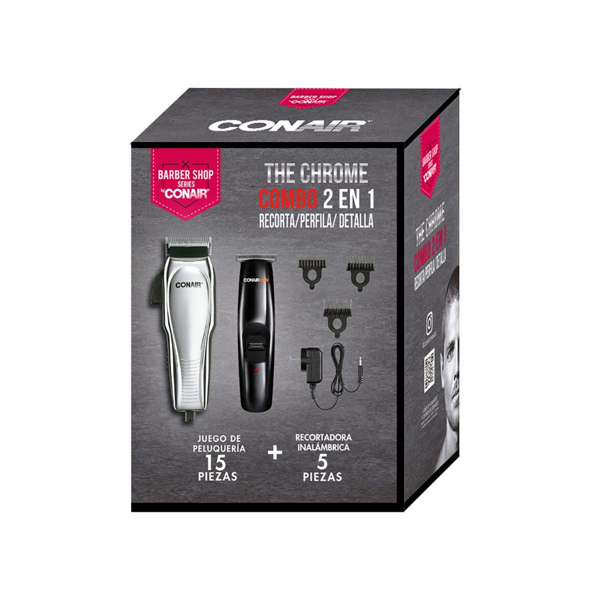 Combo Cromado Cabello, Barba Y Bigote CONAIR