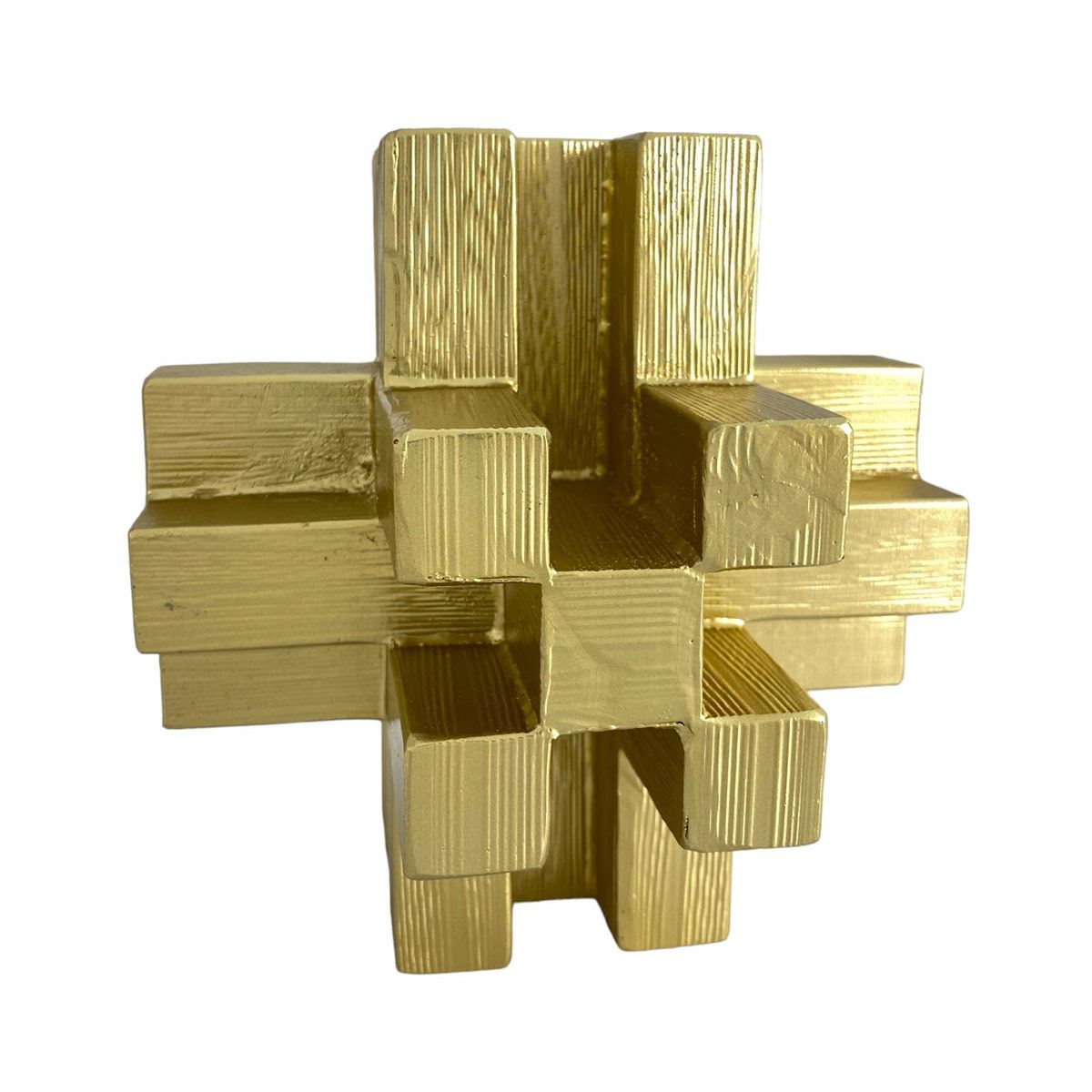 Figura Decorativa Diseño Cubo Asimétrico