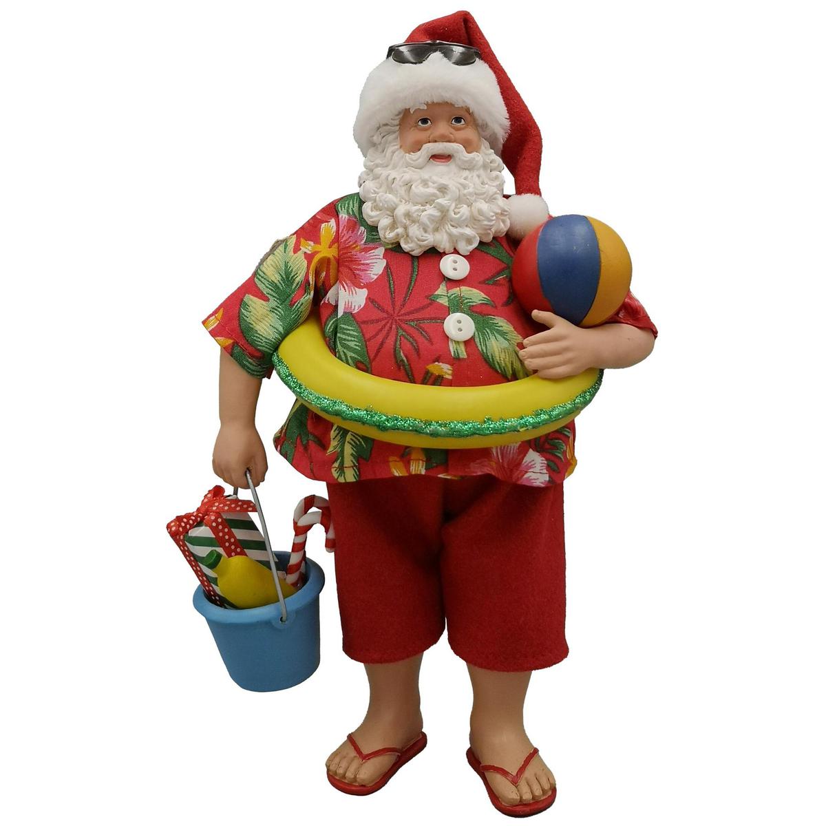 Figura Decorativa Navideña Santa Verano en la Piscina Santini