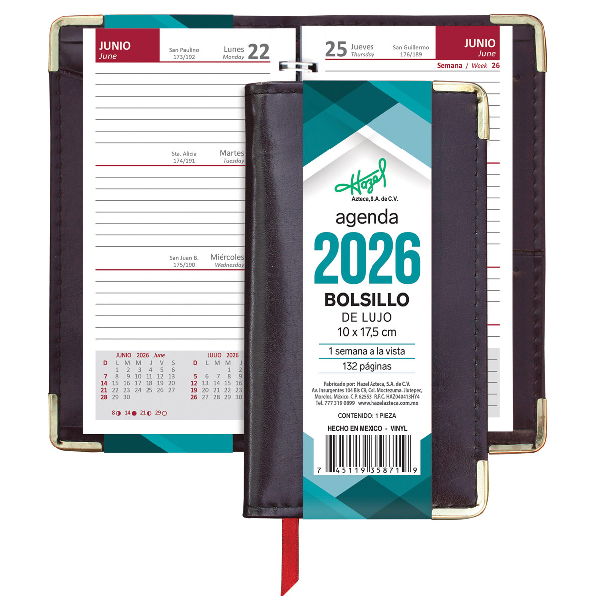 Agenda Bolsillo Lujo Modelo 358-71
