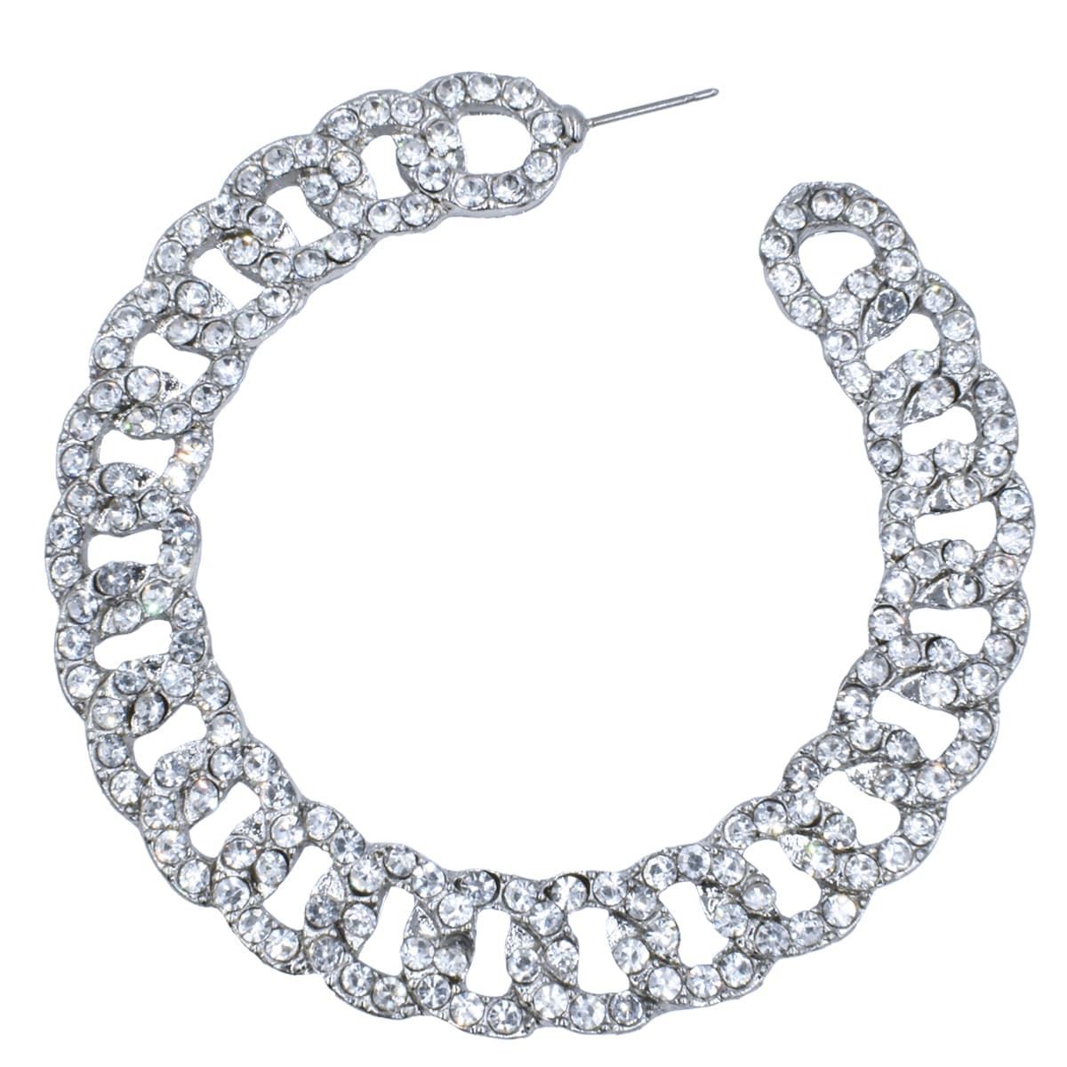 ARETES LULU COLOR PLATA MODELO 11057