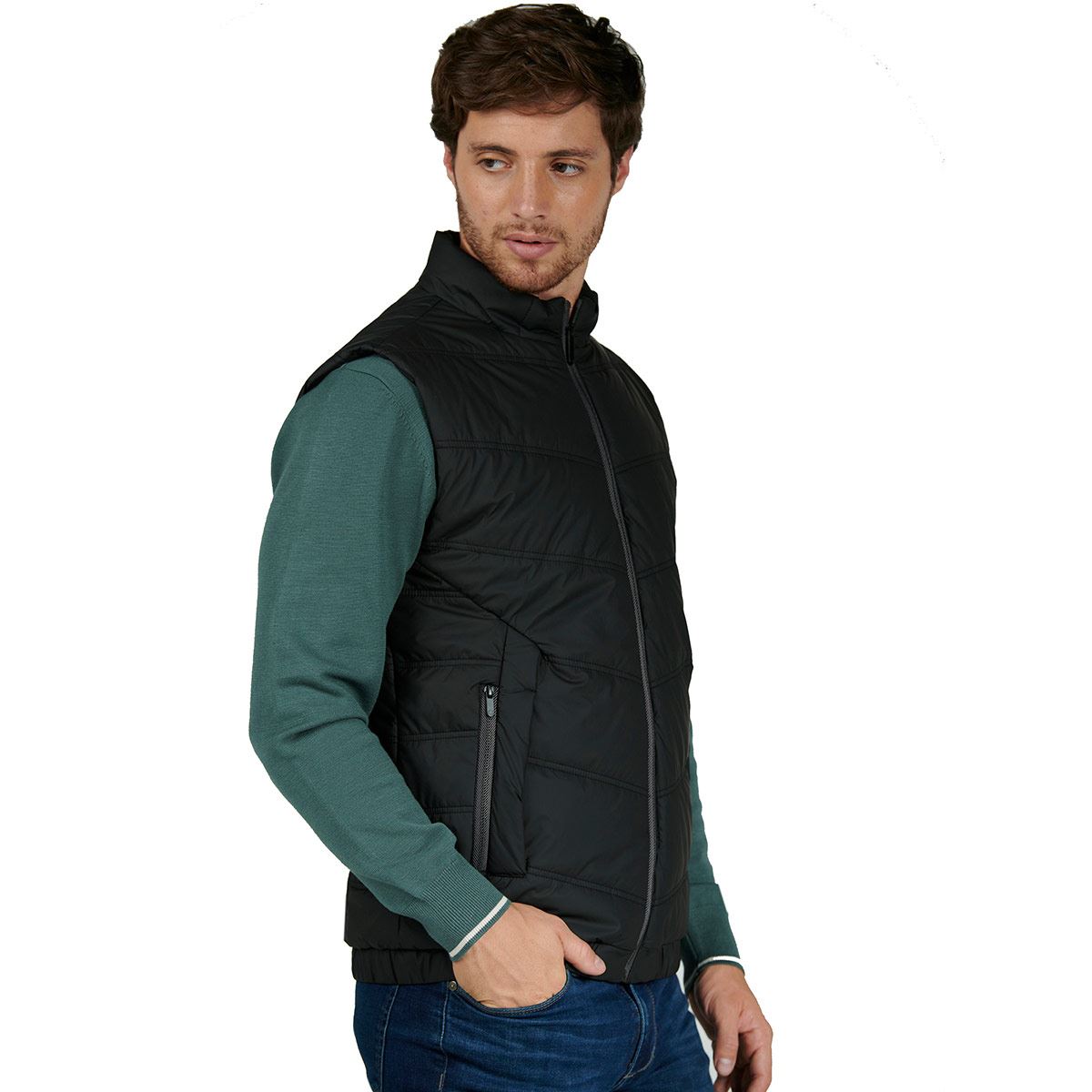 Chaleco para caballero Generra 128602 color negro talla grande