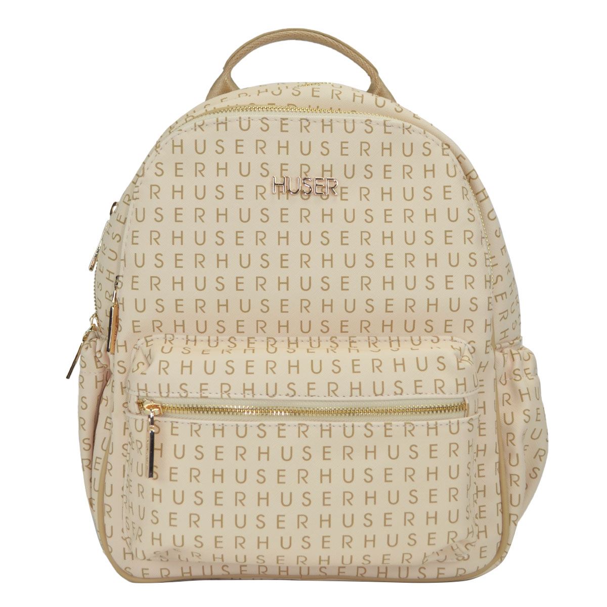 Bolsa Backpack Huser Monograma Beige para Mujer