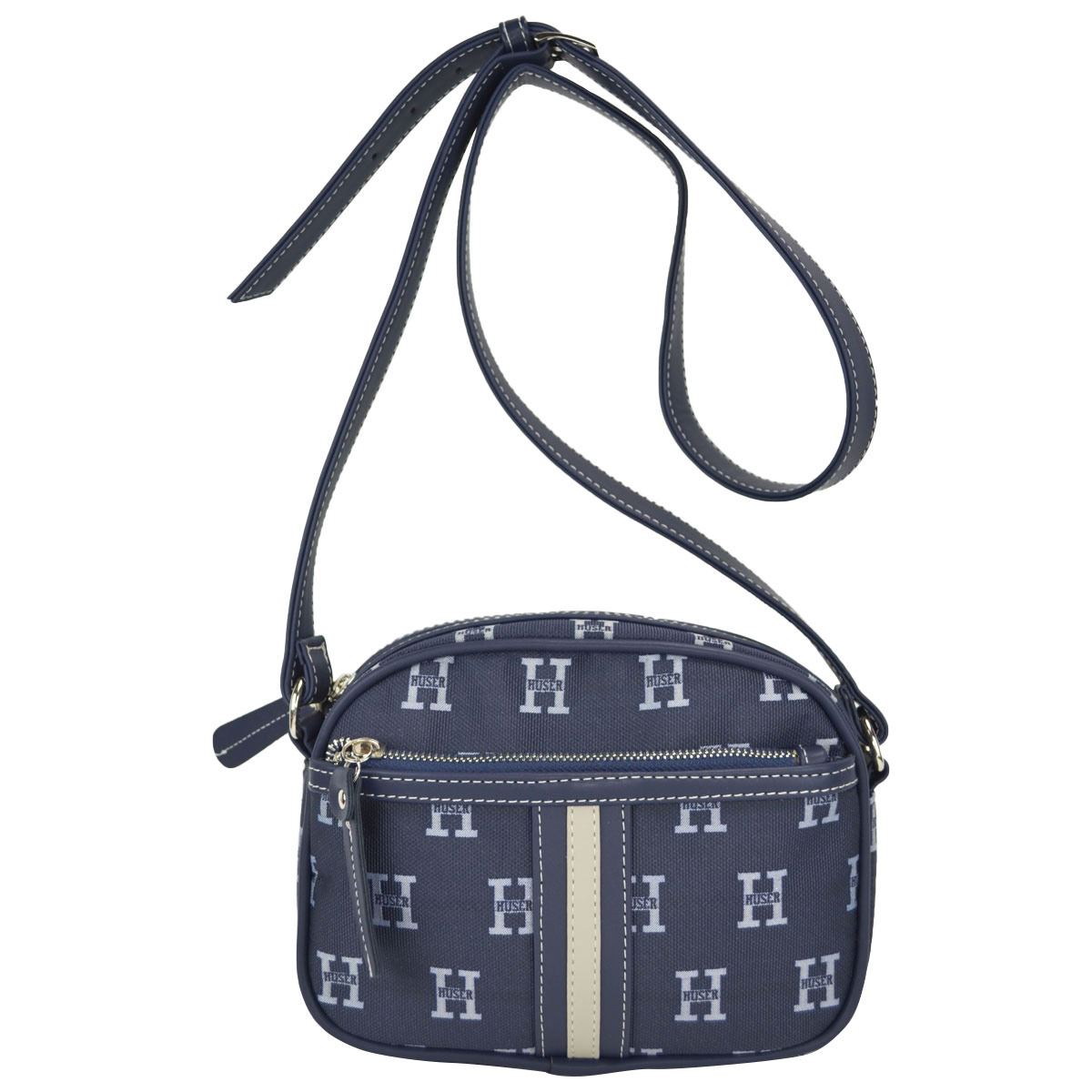 Bolsa Huser crossbody color azul para Mujer monograma