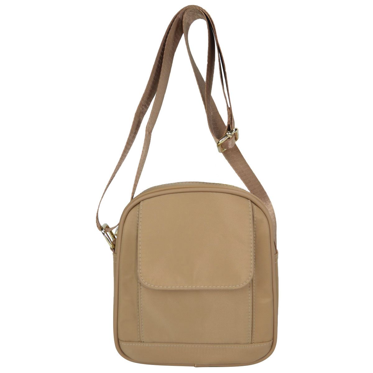 Bolsa Huser crossbody color khaki para Mujer