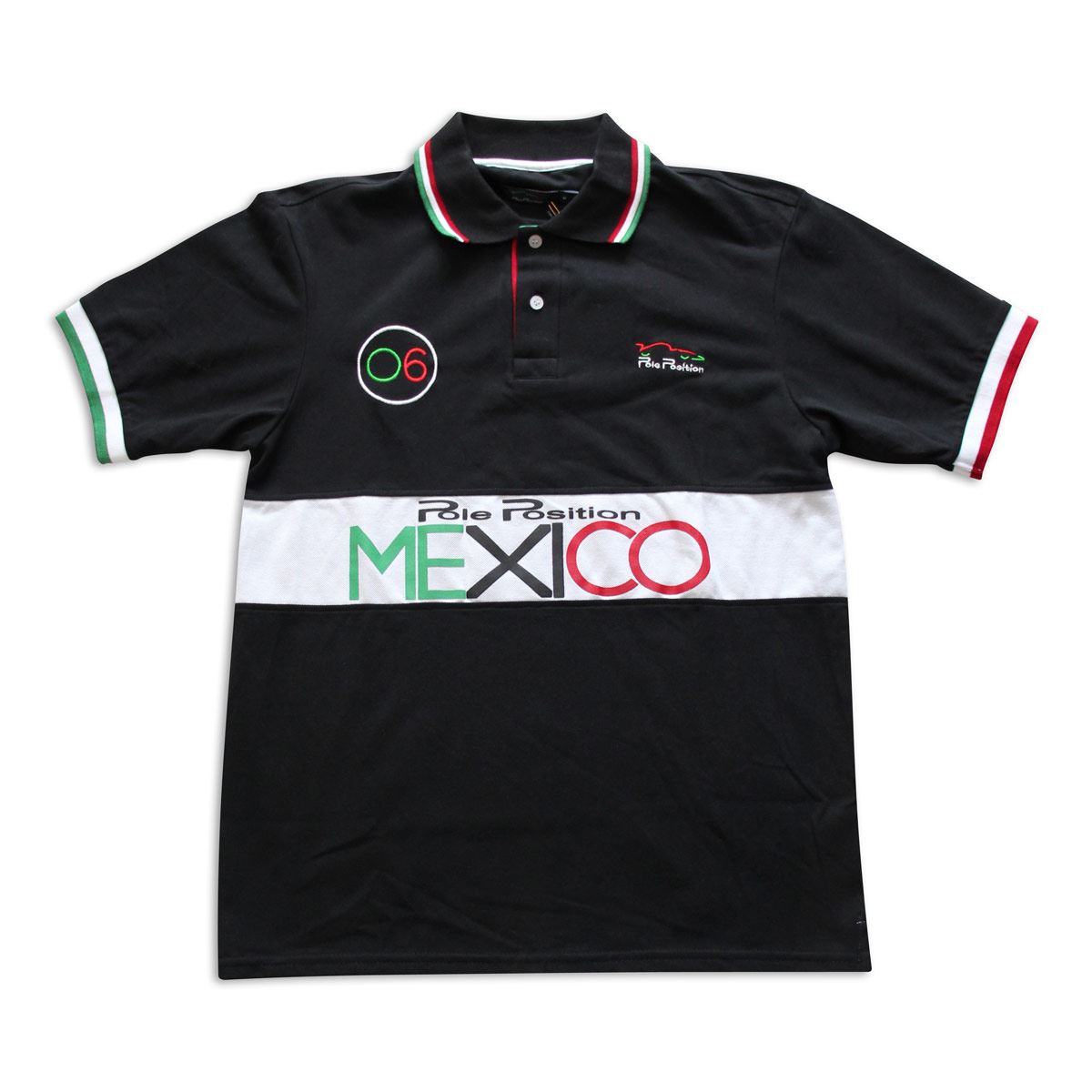 Playera Polo Pole Position México mediana negra