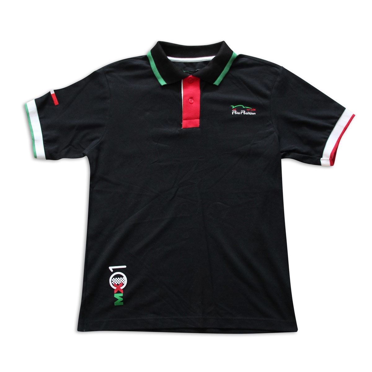 Playera Polo Pole Position México grande negra