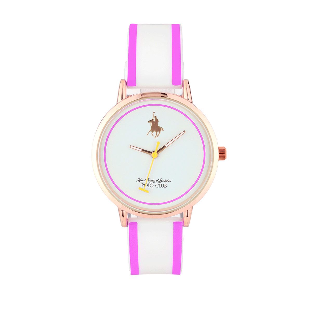 Reloj Polo Club APCG08MRBL Dama Blanco con Morado